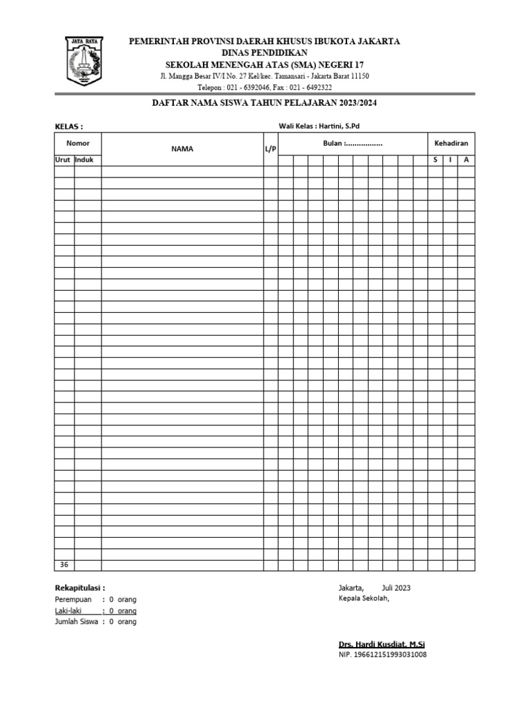 Absensi Mapel Pilihan (Data Per 13 Juli) | PDF