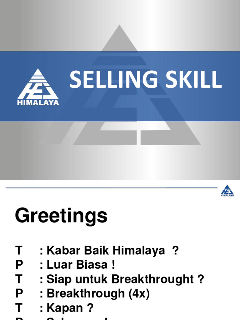 Basic Selling Skill - r1 | PDF