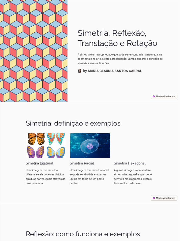 Simetria Reflexao Translacao e Rotacao | PDF | Simetria | Reflexão (Física)