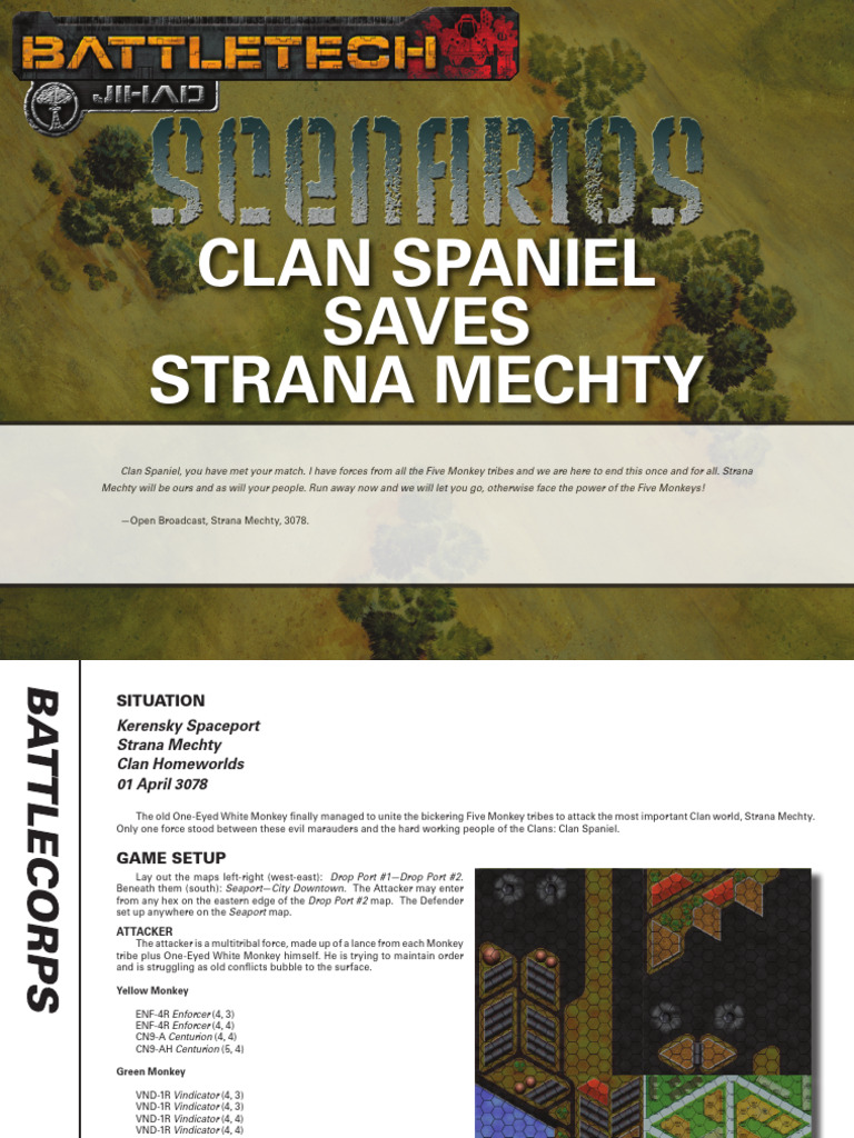Scenarios - Clan Spaniel Saves Strana Mechty | PDF