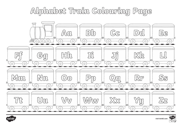T TP 1632482283 Alphabet Train Colouring Page - Ver - 1 | PDF