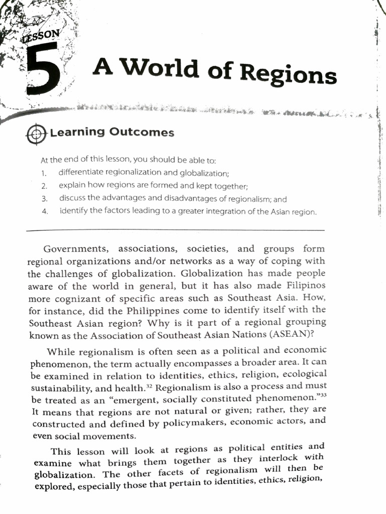 Lesson 5 A World of Regions | PDF