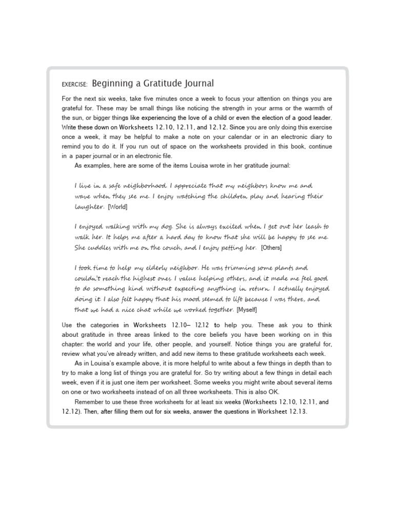 Registro de Actividades Mind Over Mood | PDF | Gratitude