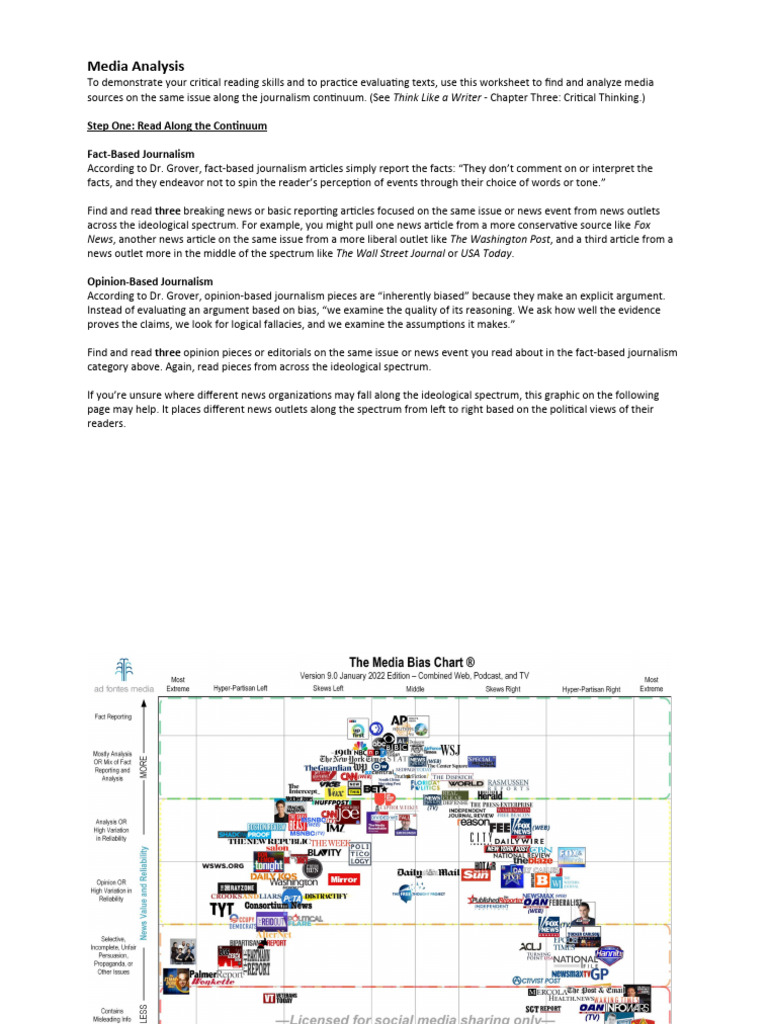 Media Analysis Assignment Guide | PDF | News | Journalism
