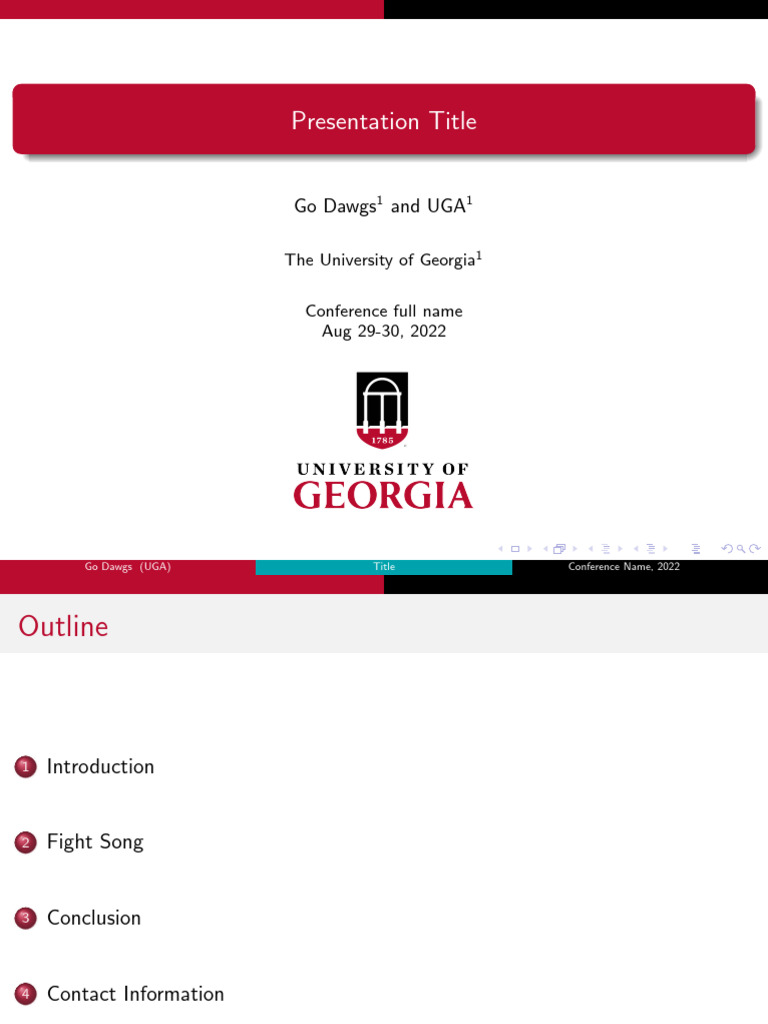 University of Georgia Uga Template | PDF