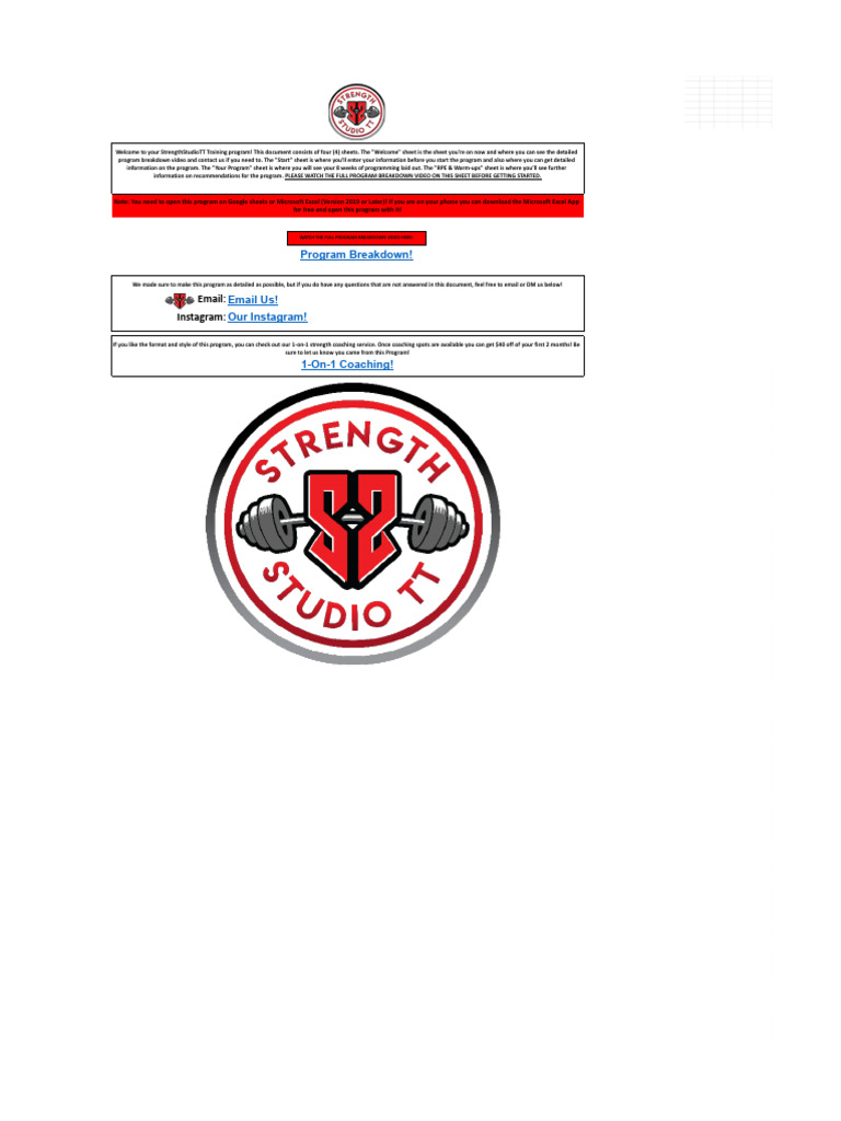 8-Week Powerlifting Program Guide | PDF | Physical Exercise | Weight ...