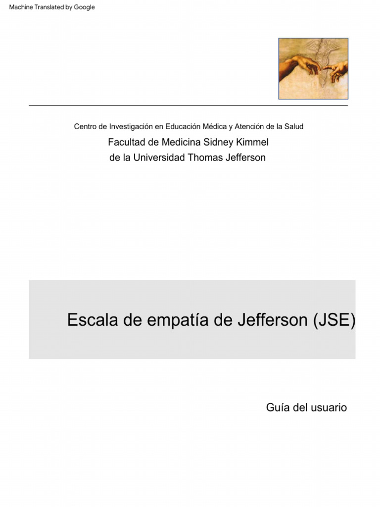 Empathy Jefferson Scale USER GUIDE | PDF | Empatía | Escala Likert