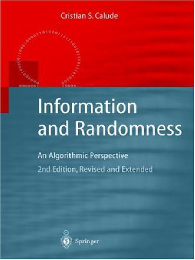 Information And Randomness An Algorithmic Perspective Pdf