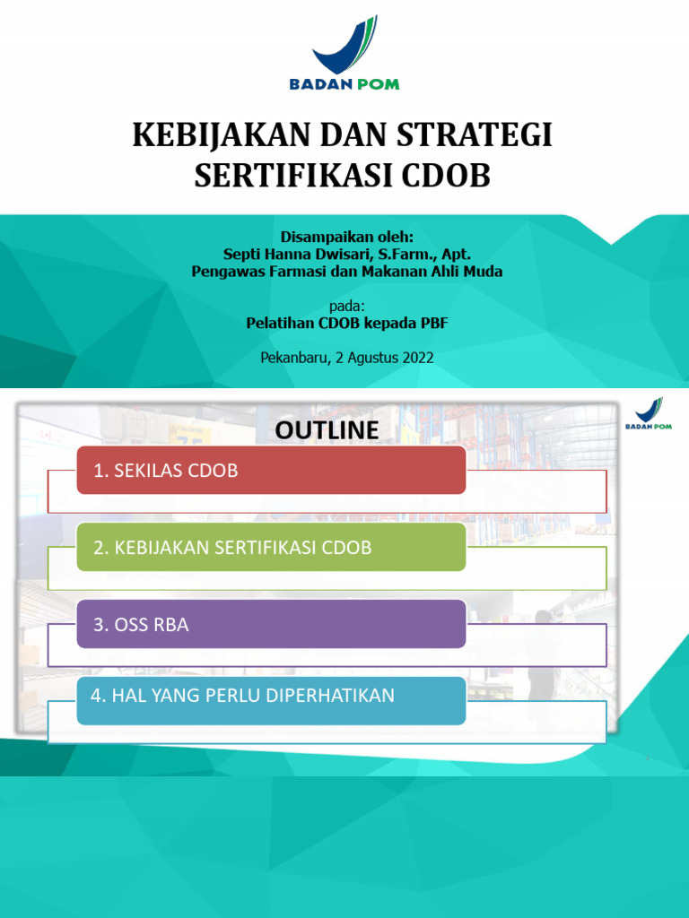 Kebijakan dan Strategi Sertifikasi CDOB | PDF