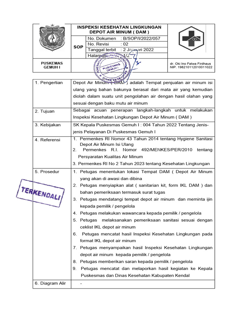 Sop Ikl Dam 2023 (Oke) | PDF
