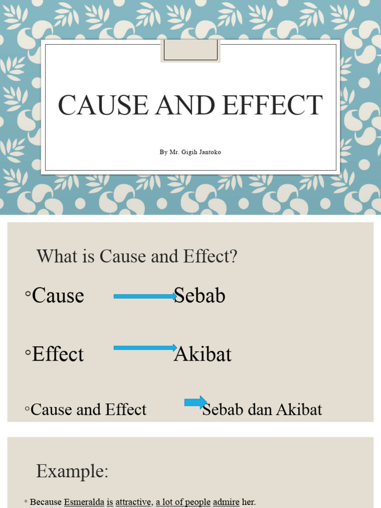 Cause and Effect | PDF