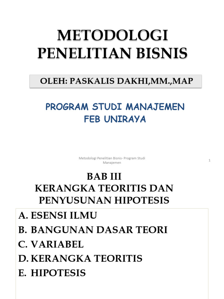 3 Kerangka Teoritis Dan Penyusunan Hipotesis - Copy New | PDF