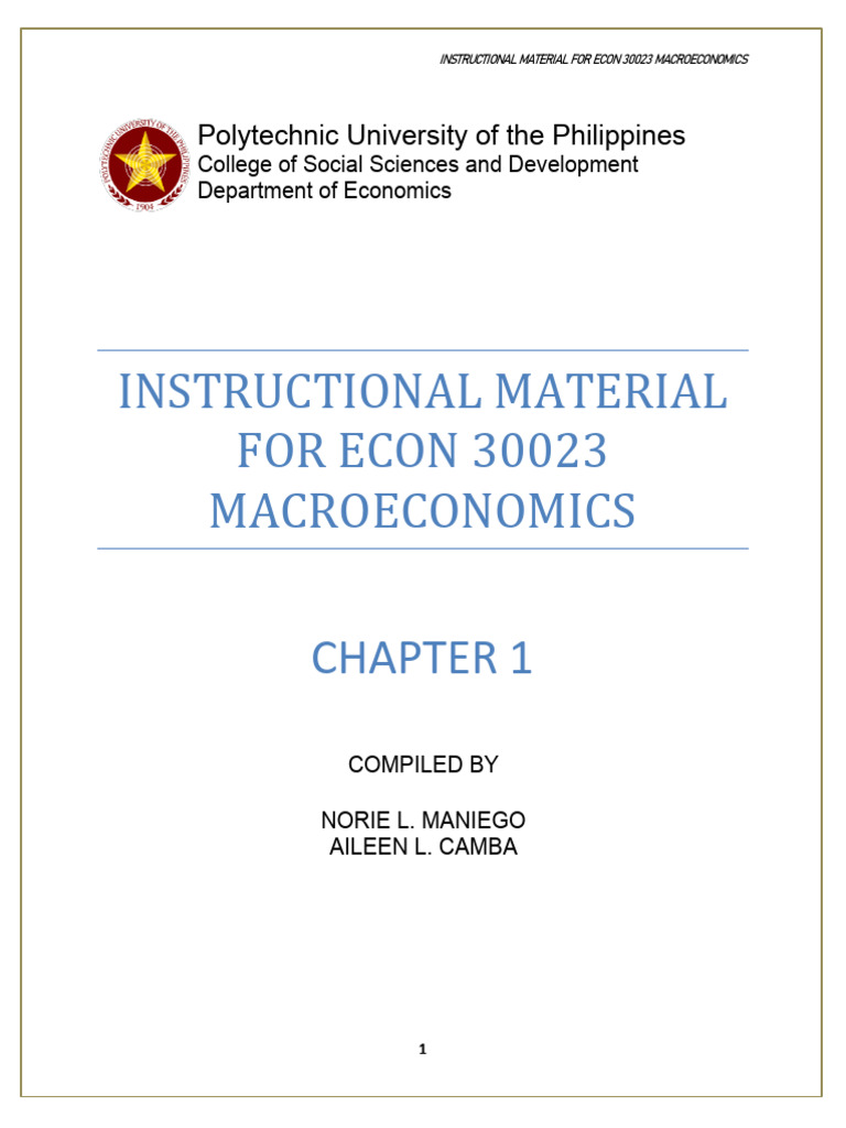 Overview of Macroeconomics Course | PDF | Supply (Economics) | Demand