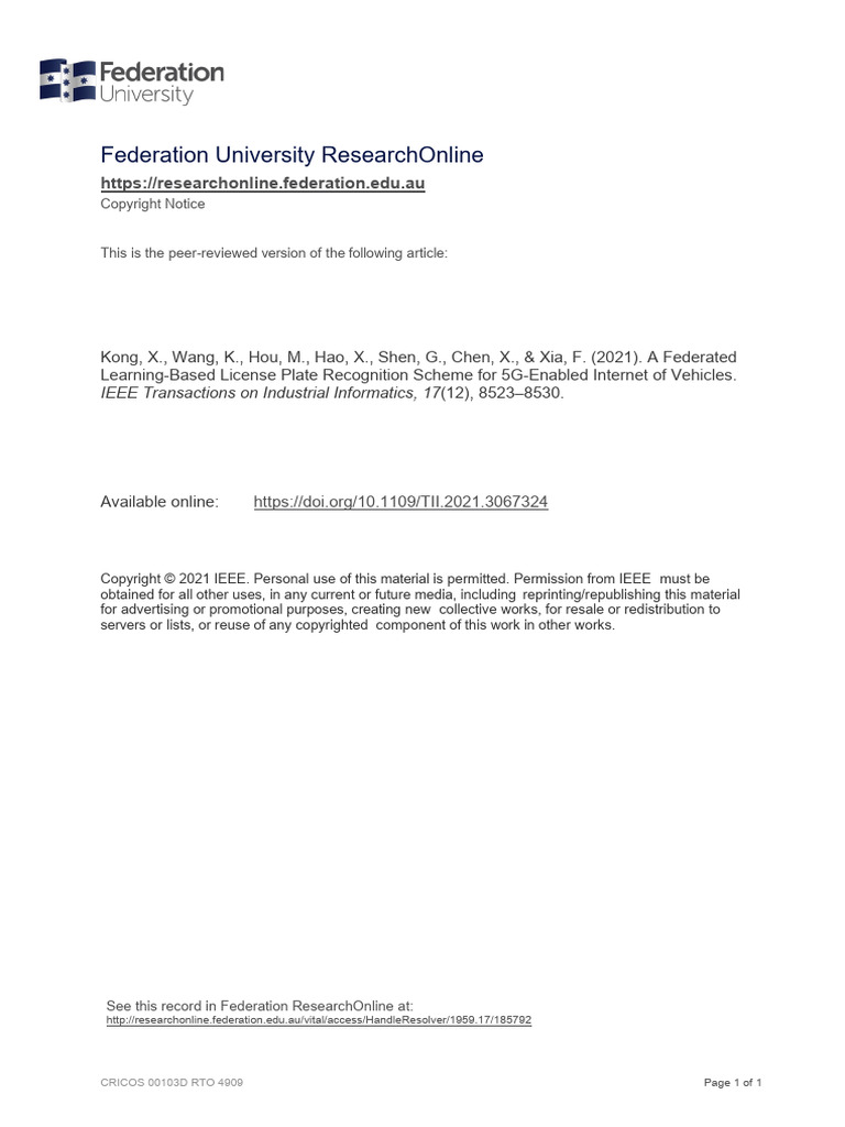 Accepted Version | PDF | Image Segmentation | Deep Learning