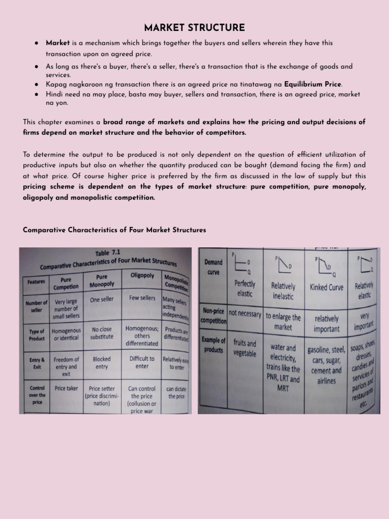 Market Structure | PDF | Oligopoly | Monopoly
