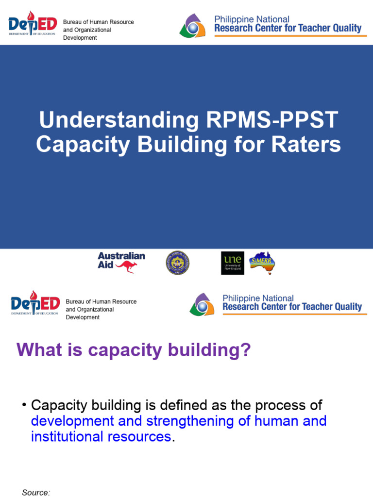 RPMS-PPST Rater Capacity Building | PDF | Human Resources | Capacity ...