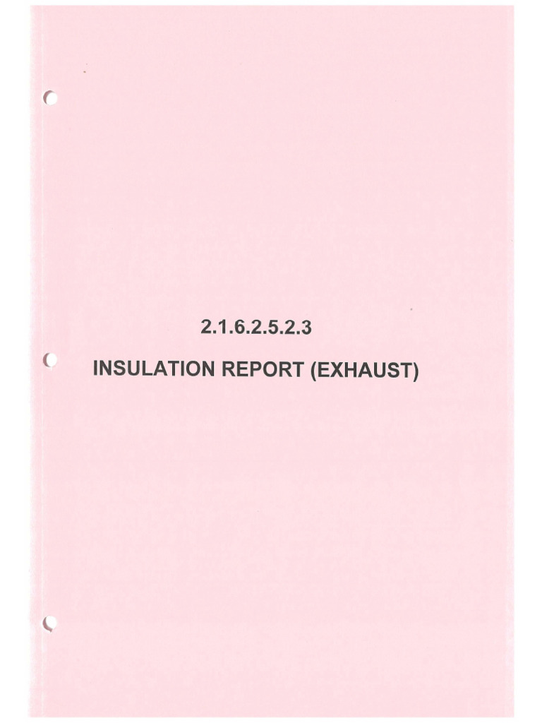 Insulation Report - Ex Stack | PDF