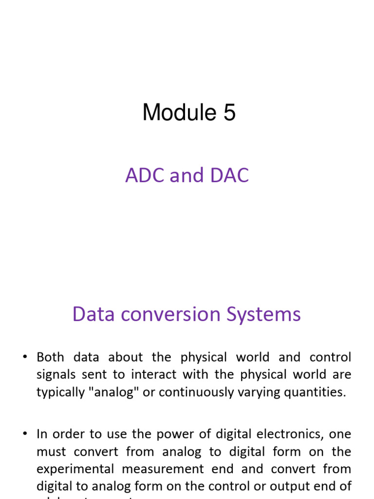ADC and DAC | PDF | Analog To Digital Converter | Digital To Analog Converter
