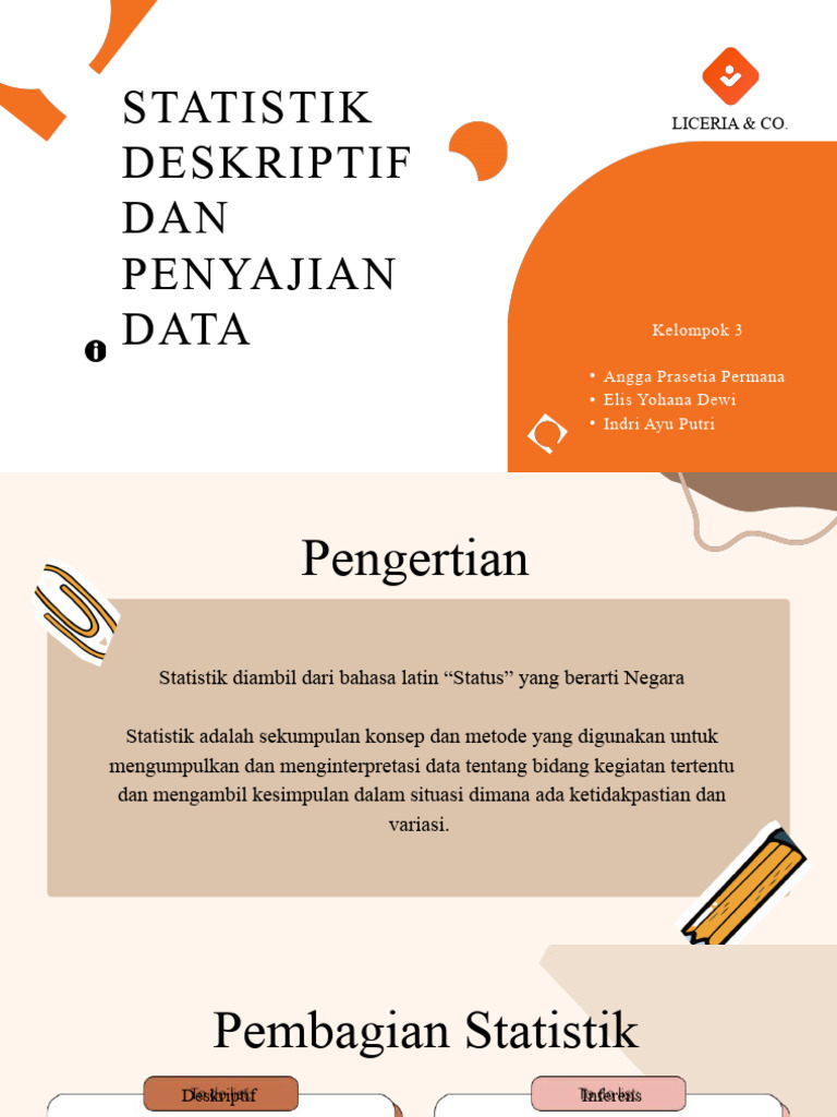 Statistik Deskriptif&penyajian Data - Kel 3 | PDF Statistik Deskriptif&penyajian Data - Kel 3 | PDF