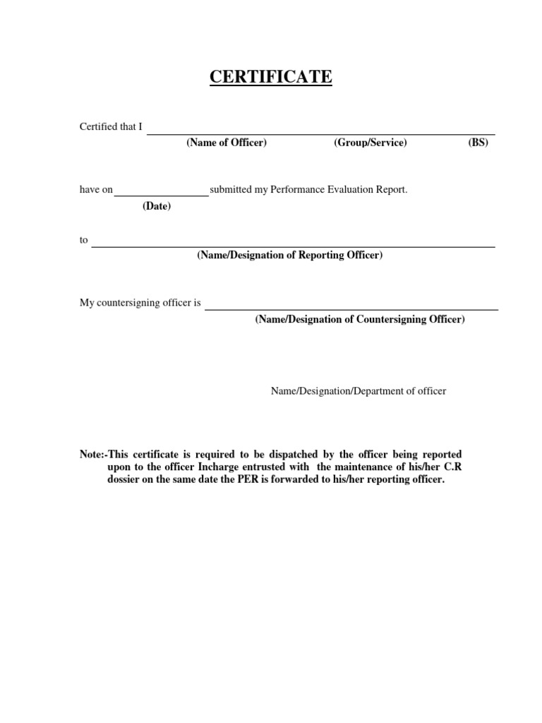 ACR Form For BPS 17 and 18 | PDF