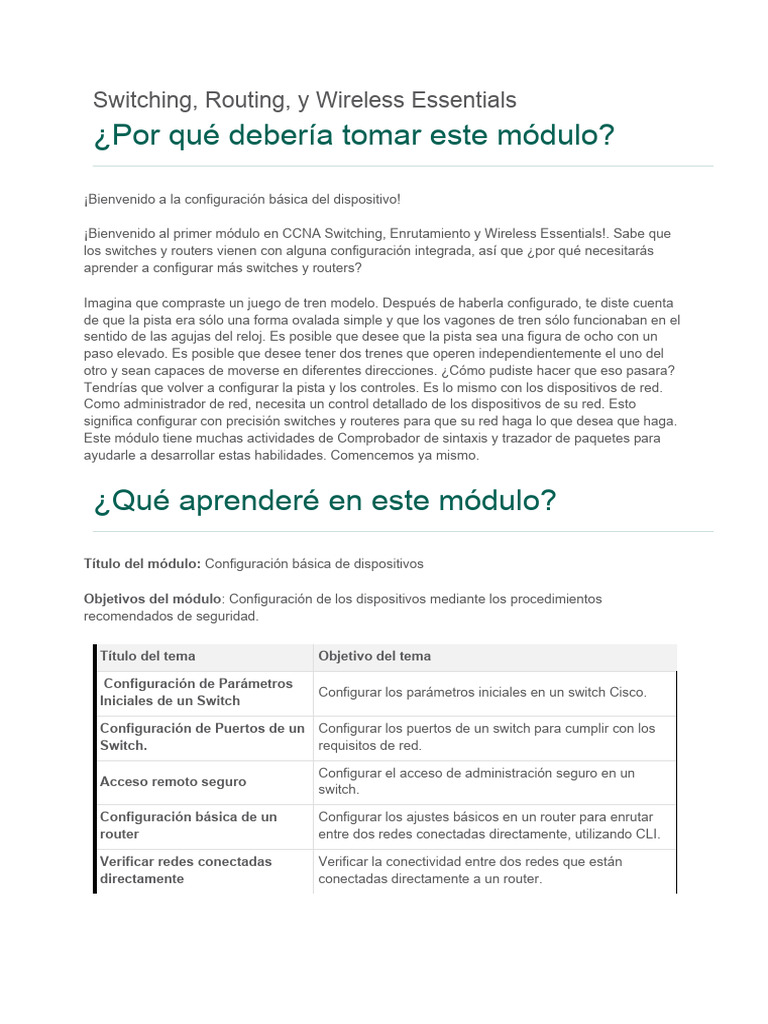 Switching, Routing, y Wireless Essentials | PDF | Arranque | Cubierta segura