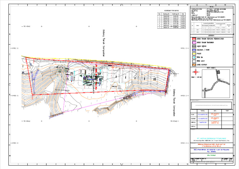 Site Plan Topografi Final Pks Brondolan 10 Tons PT - Adtm-Revisimodel | PDF
