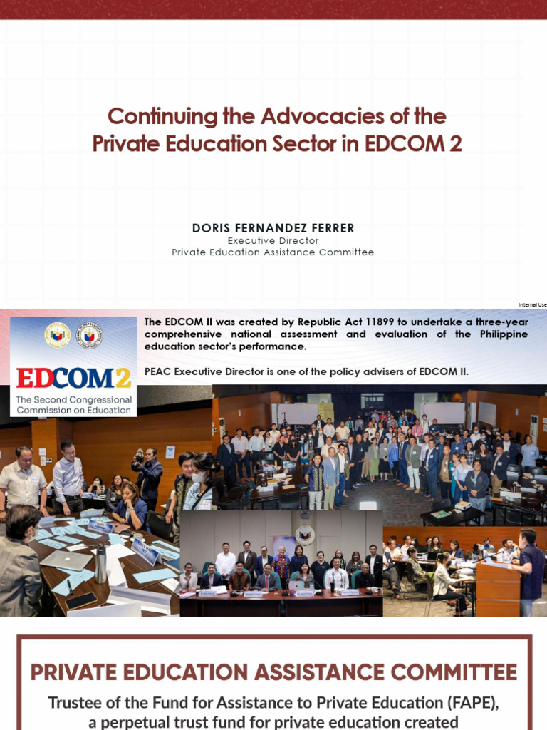 EDCOM II: Advancing Private Education | PDF | Private School | Capacity ...