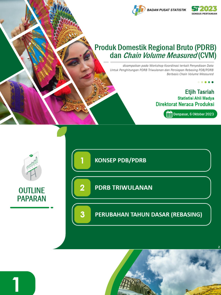 2023.10.06 (Bali) PDRB Dan CVM - v1 | PDF