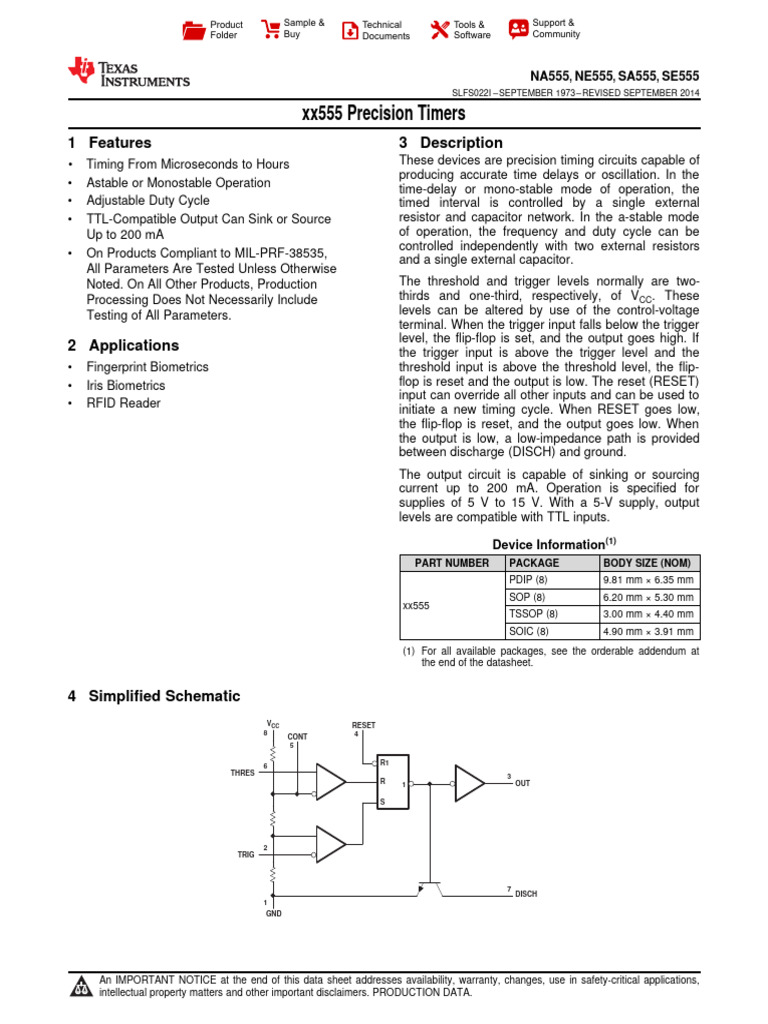 Ne 555 | PDF | Electrical Engineering | Electronic Circuits