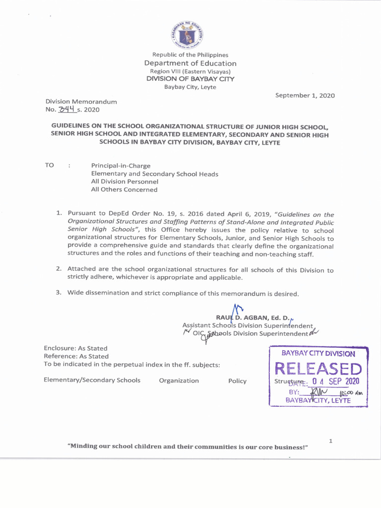 Sample of Organizational Structure For Integrated | PDF