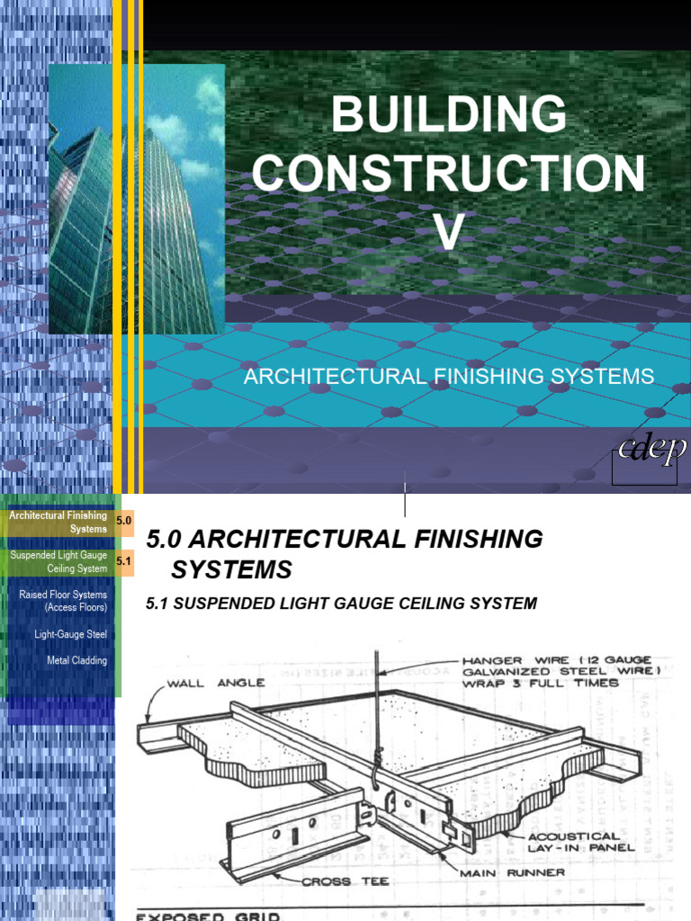 Building Construction - Architecture Finishing Systems | PDF