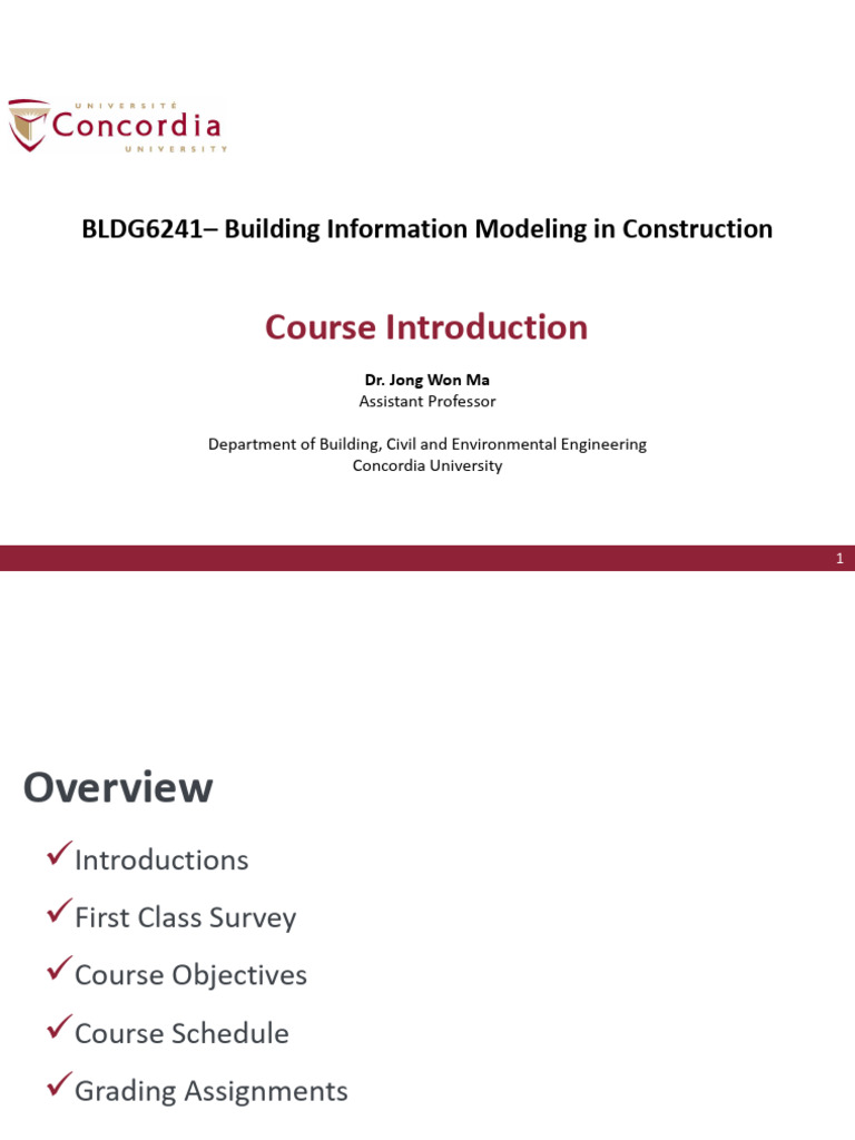 Lecture 1 - Introduction | PDF | Building Information Modeling Lecture 1 - Introduction | PDF | Building Information Modeling