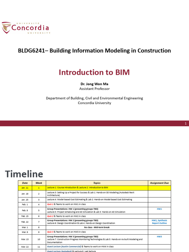 Lecture 2 - Introduction To BIM | PDF | Building Information Modeling | Information Technology ...