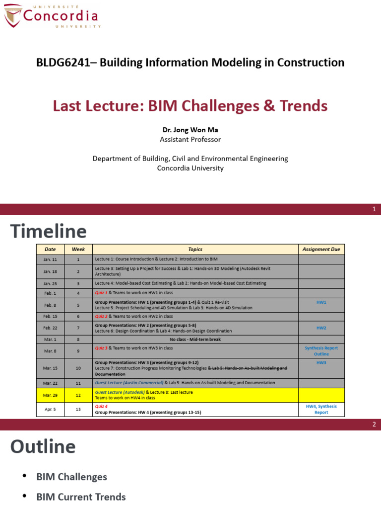 Lecture 8 - Last Lecture - BIM Challenges and Trends | PDF | Building ...