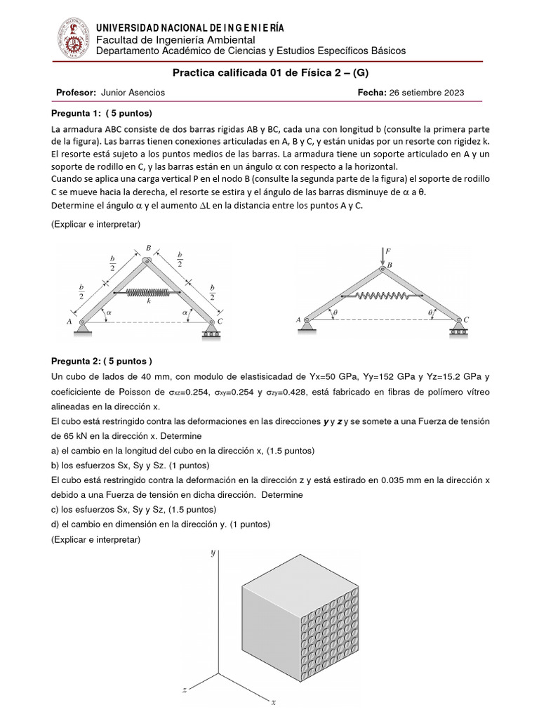 PC 1 - FISICA 2 - 20223-II - Sol | PDF