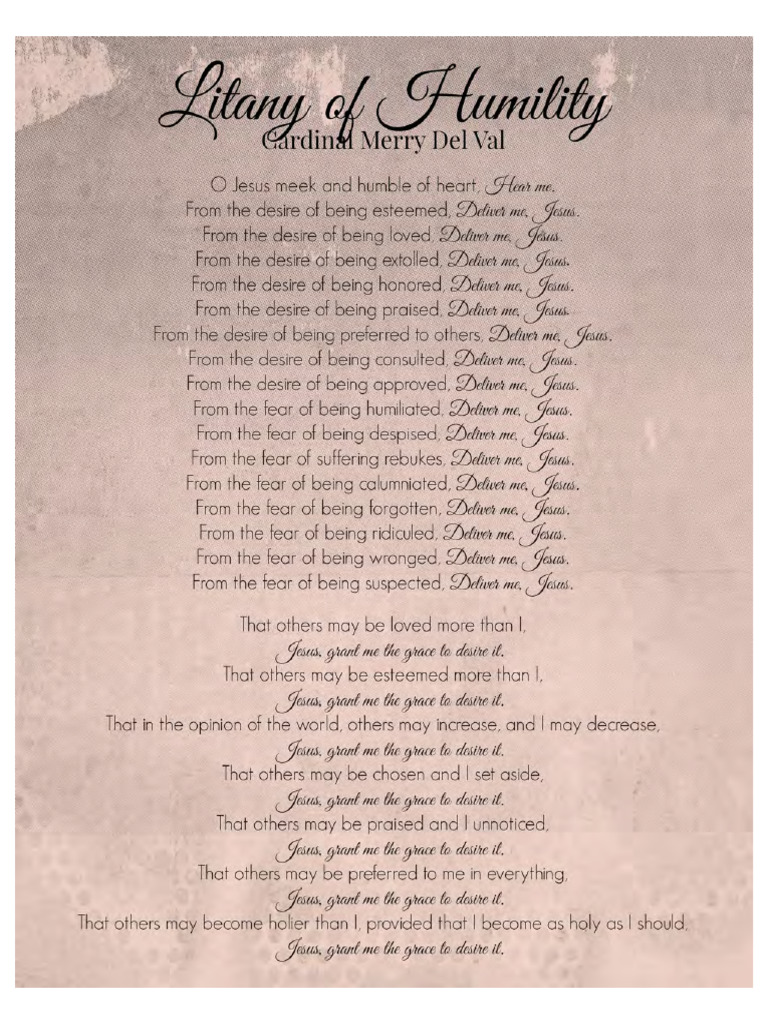 Litany of Humility PDF | PDF