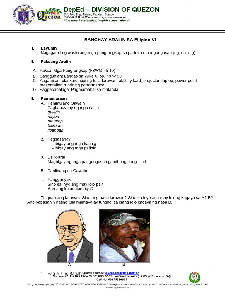 LP COT - Grade 4 - Pang-Kop. | PDF