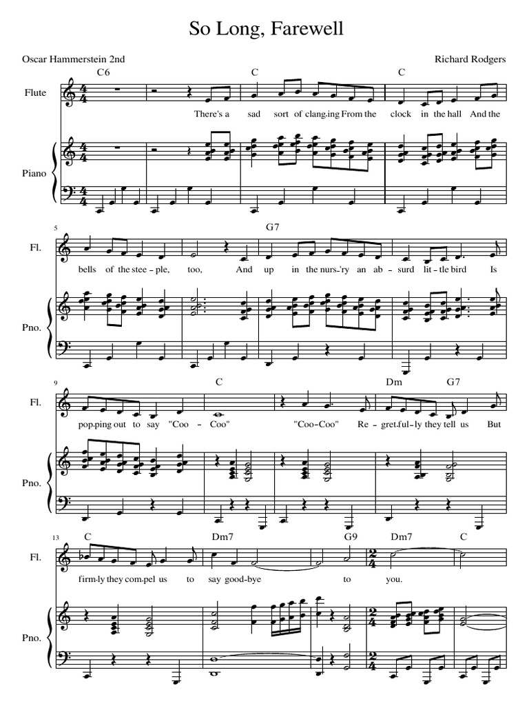 So Long Farewell Sound of Music | PDF | Performing Arts | Musical Theatre