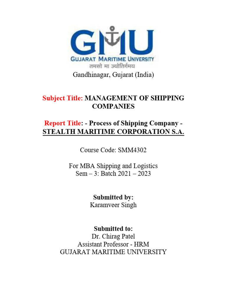 Stealth Maritime Corporation Management | PDF | Oil Tanker | Invoice