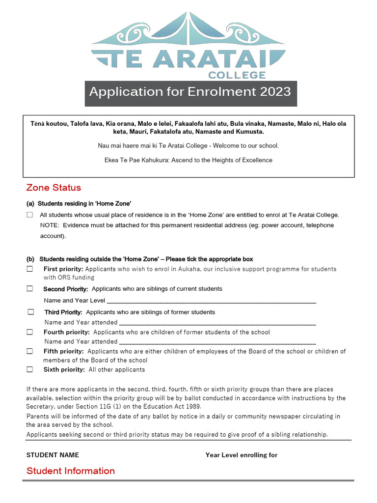 Enrolment Form 2023 | PDF | Passport | Travel Visa
