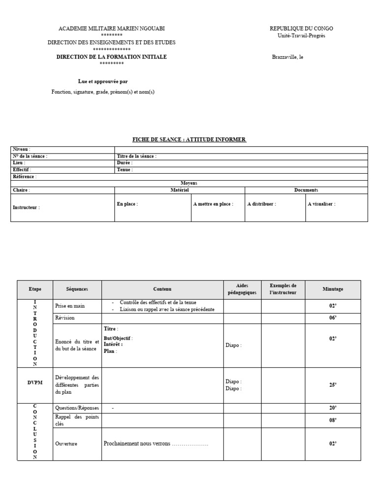 Modèle Fiches Péda | PDF