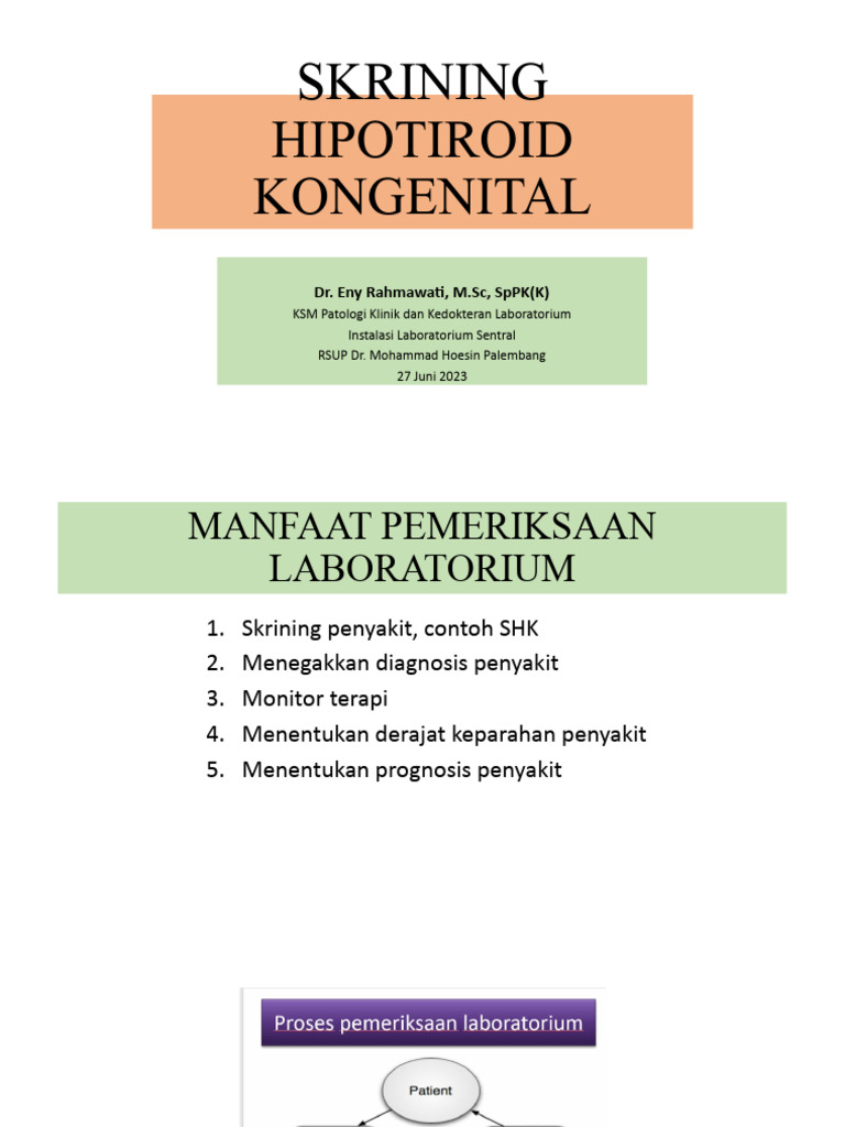 Skrining Hipotiroid Kongenital (Dr. Eny) | PDF | Sains & Matematika