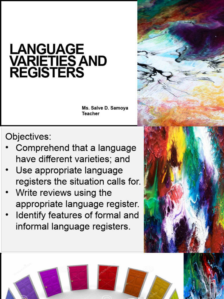 On Varieties of English and Language Registers | PDF | Dialect ...