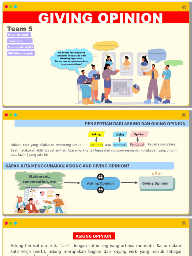 Giving Opinion | PDF
