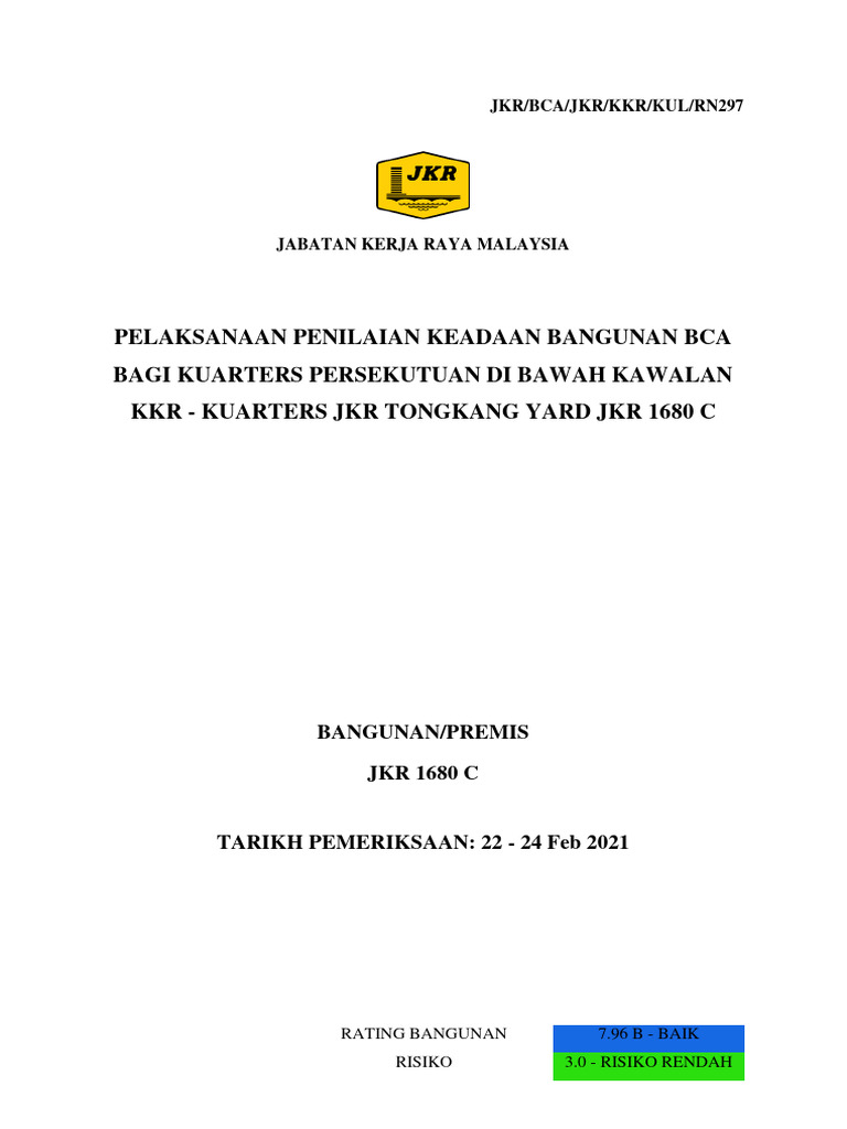 BCA Kuarters JKR Tongkang Yard | PDF