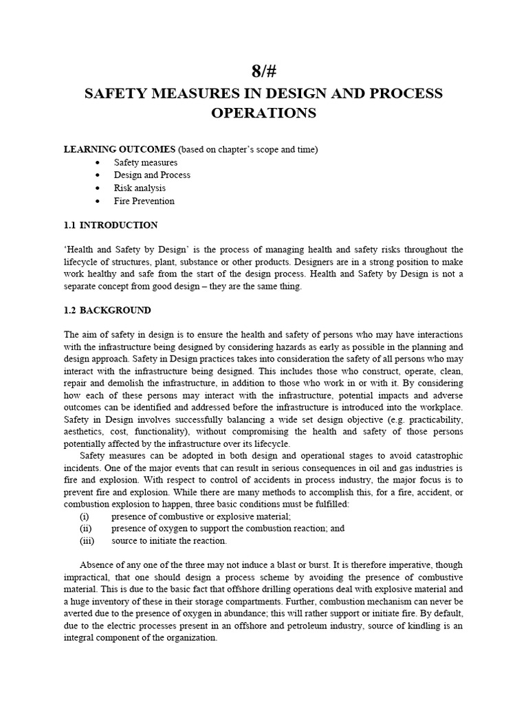Lecture 8A Safety in Design | PDF | Fire Sprinkler System | Occupational Safety And Health