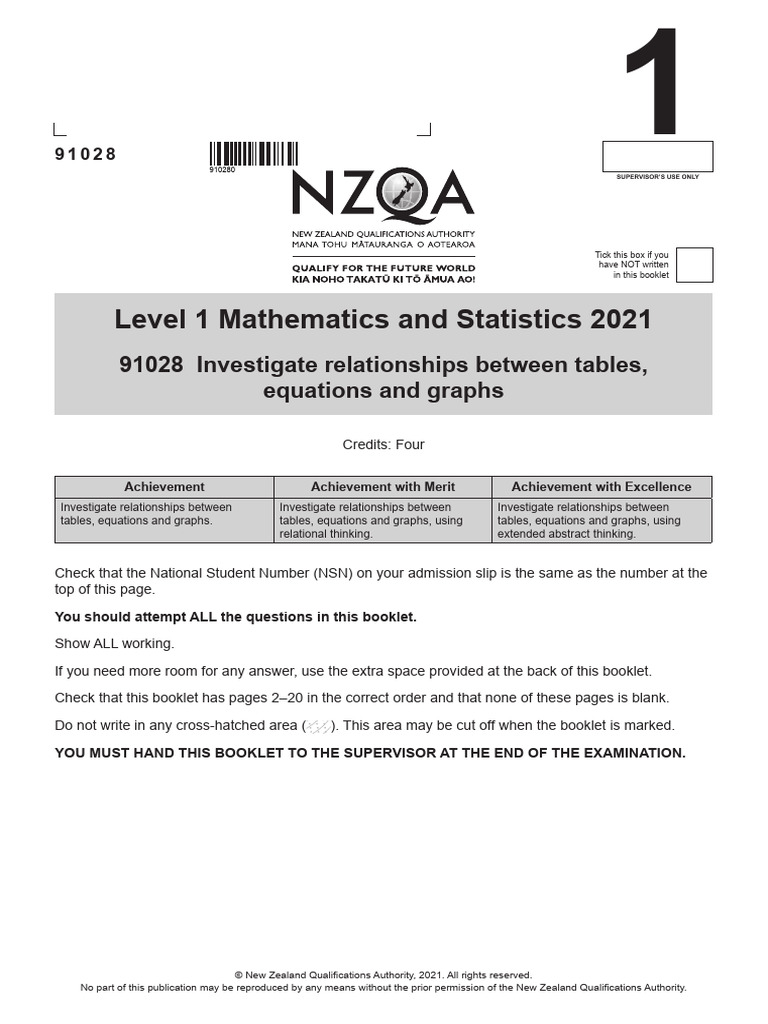 Level 1 Math & Stats Exam 2021 | PDF | Quadratic Equation | Distance