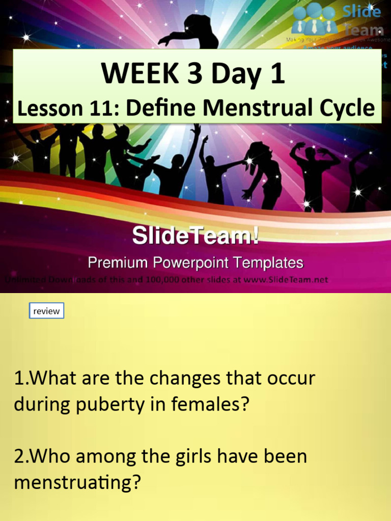 Sci q2 Wk3 Day 1-3 | PDF | Menstrual Cycle | Human Reproduction