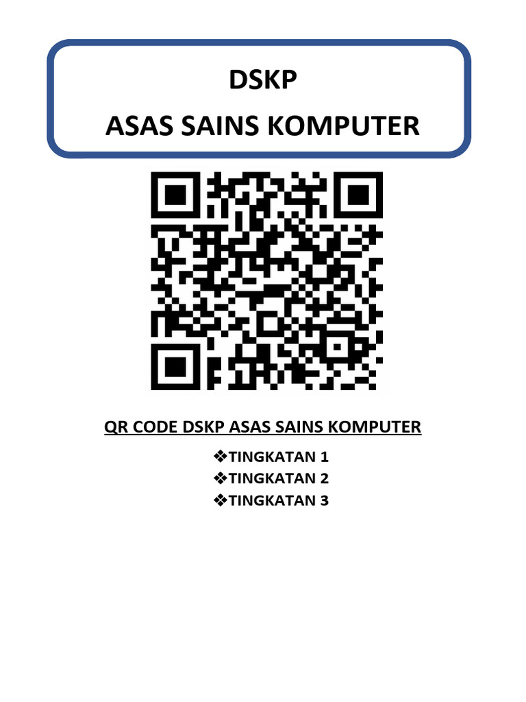 QR Code DSKP | PDF