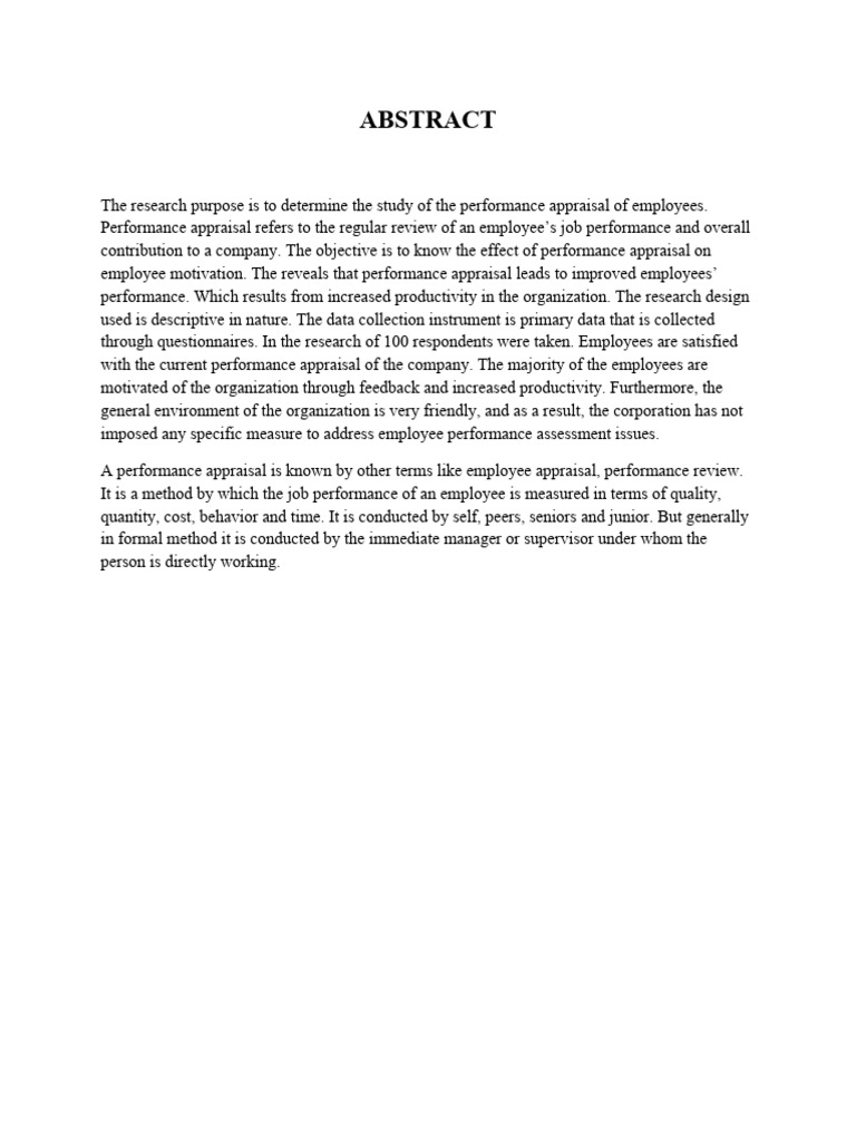 Employee Performance Appirasal in Tapco | PDF | Performance Appraisal ...